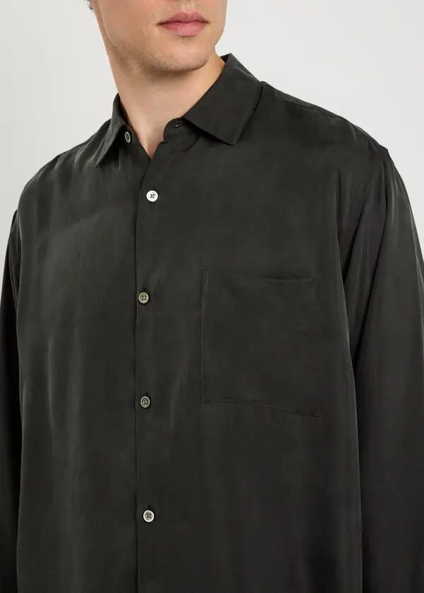 SSSTEIN Oversized Cupro Fibril Shirt
