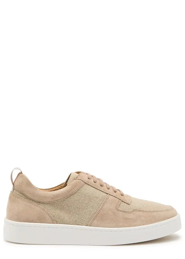 AURELIEN Bayside Panelled Linen Sneakers