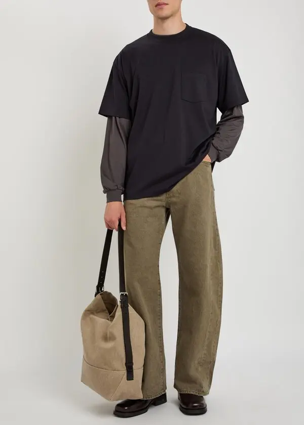 SSSTEIN Deformation Barrel-leg Jeans