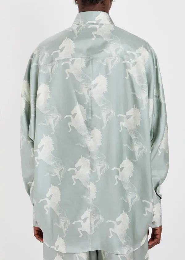 Stella McCartney Horse-print Silk Shirt