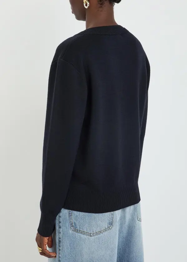 RÓHE V-neck Stretch-wool Jumper