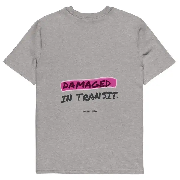 ANCHOR & CREW Heather Out For Delivery Annotations Organic Cotton T-shirt