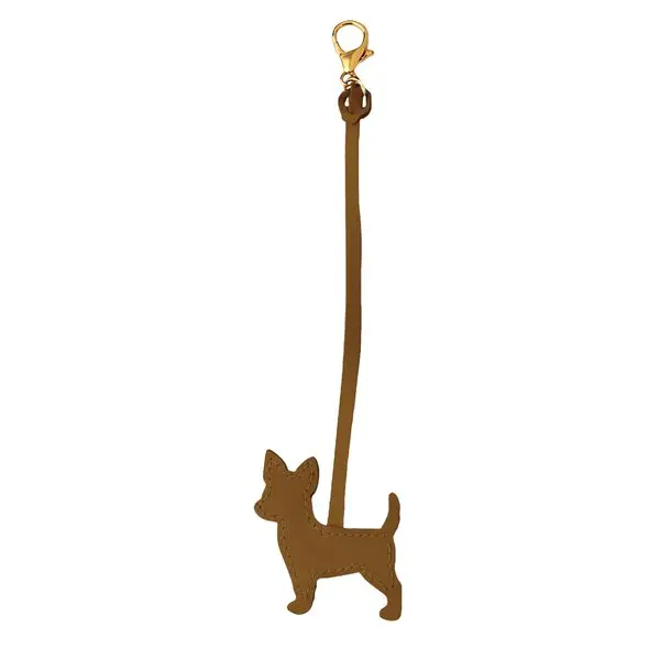 F3ROG BY RANA Tobacco Chihuahua Dog Keychain - Brown