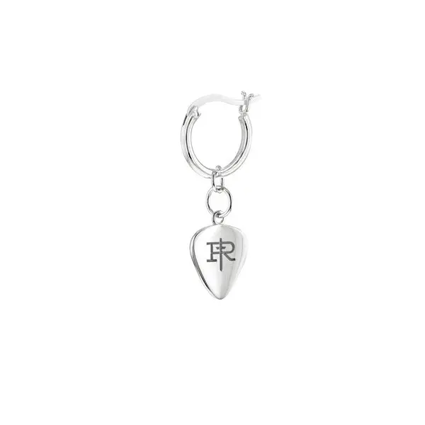 TRUE ROCKS Sterling Plectrum Sterling On Hoop Earring