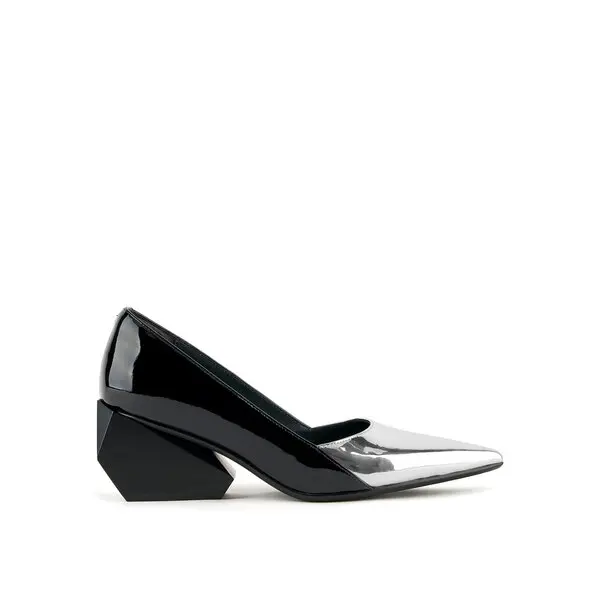 United Nude Black / Silver Ricky Pump Mid Silver + Black