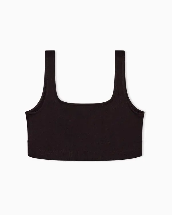 Armani Exchange Slim-fit Top In Recycled Heavy Rib Jersey