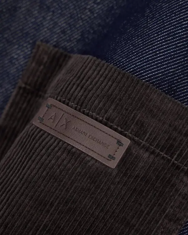 Armani Exchange Oversized Shirt In Stretch Cotton Denim