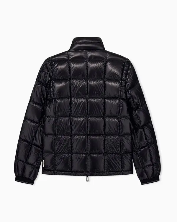 Armani Exchange Down Jacket In Nylon With Feather Padding