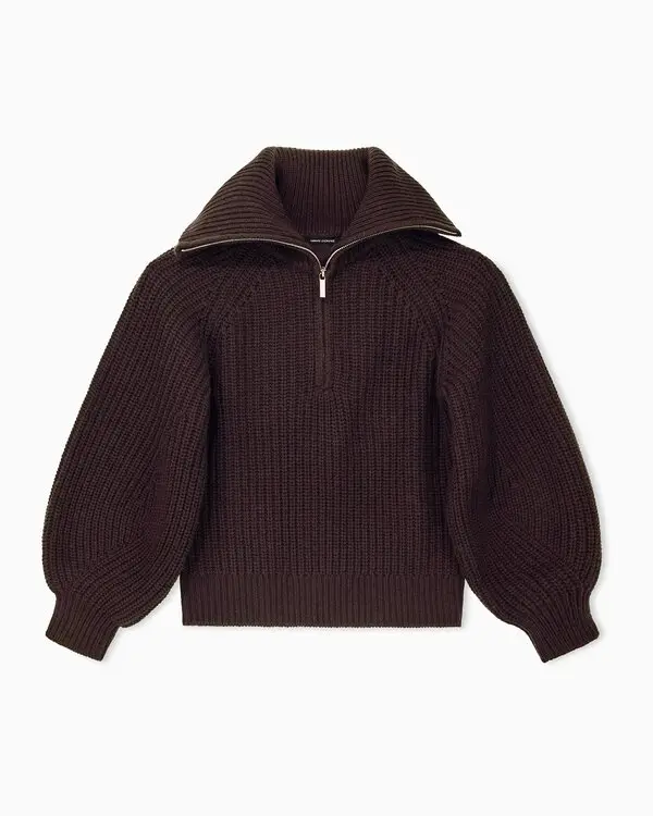 Armani Exchange Regular Fit Pullover Knitted In Virgin Wool And Acrylic