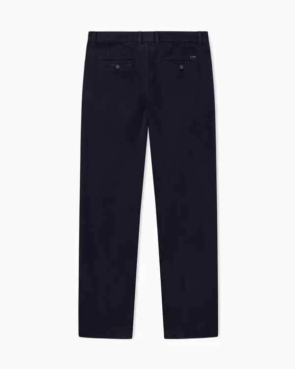 Armani Exchange Regular Fit Trousers Garment-dyed Cotton