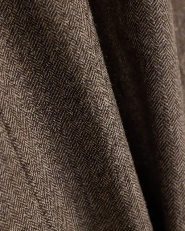 Armani Exchange Slim Fit Herringbone Virgin Wool And Silk Skirt