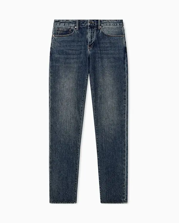 Armani Exchange Slim Fit 5 Pockets Pant In Denim Stretch