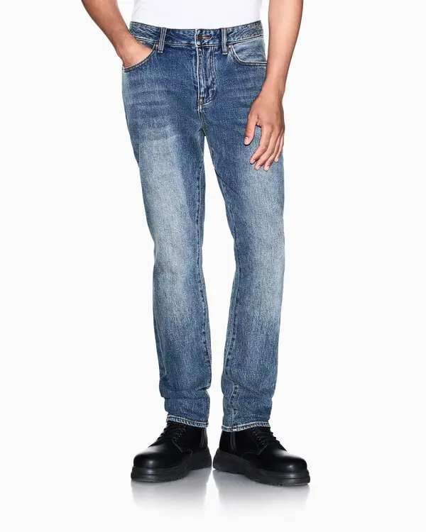 Armani Exchange Slim Fit Stretch Denim Jeans - Blue