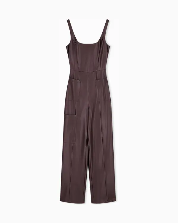 Armani Exchange Regular Fit Jumpsuit With Outer Coating And Rib Details