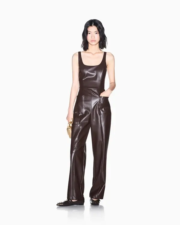 Armani Exchange Regular Fit Jumpsuit With Outer Coating And Rib Details