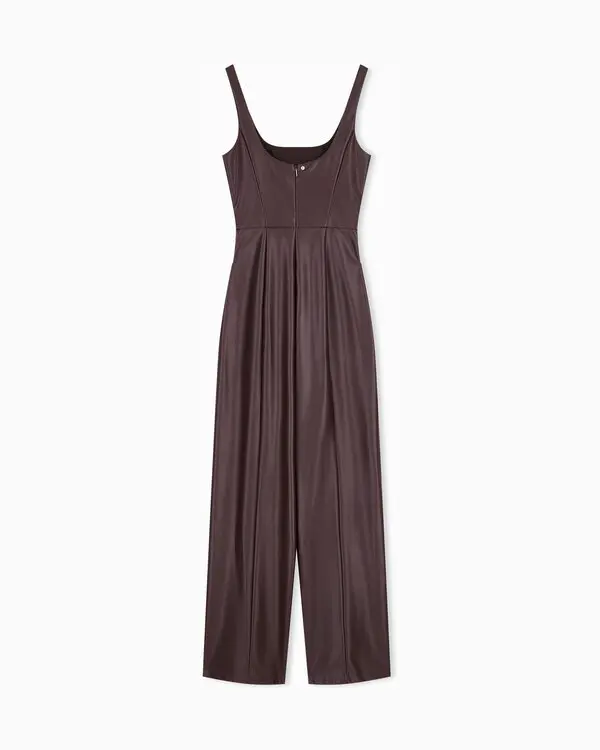 Armani Exchange Regular Fit Jumpsuit With Outer Coating And Rib Details