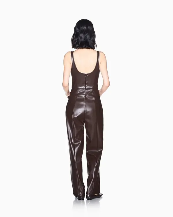 Armani Exchange Regular Fit Jumpsuit With Outer Coating And Rib Details