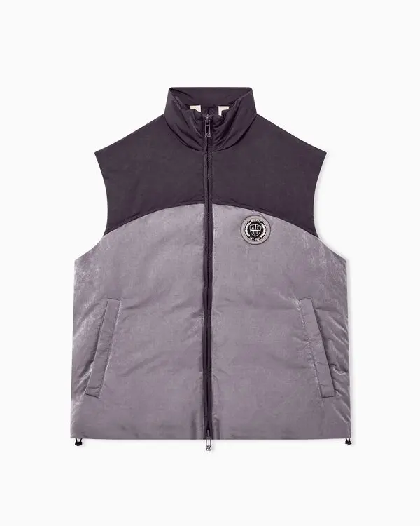 Armani Exchange Sleeveless Padded Blouson Jacket - Brown