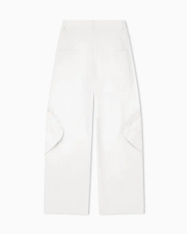 Armani Exchange Crinkle Nylon Down-padded Oversized Trousers