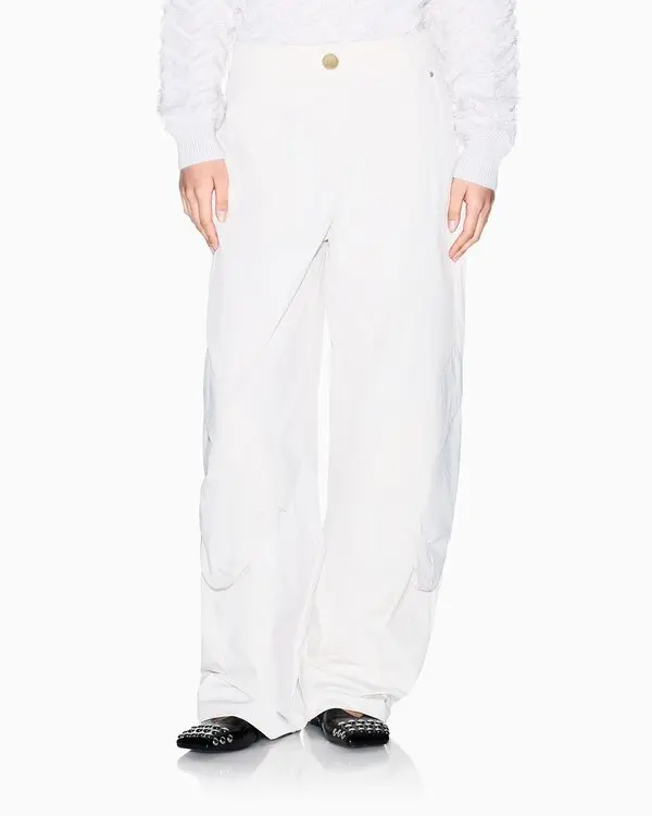 Armani Exchange Crinkle Nylon Down-padded Oversized Trousers