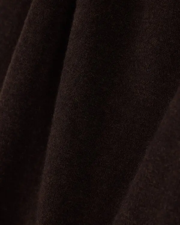 Armani Exchange Slim Fit Knit Top In Viscose Wool And Cashmere - Brown