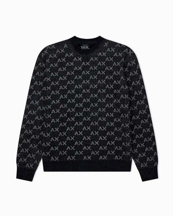 Armani Exchange Pullover In Viscose Blend - Black