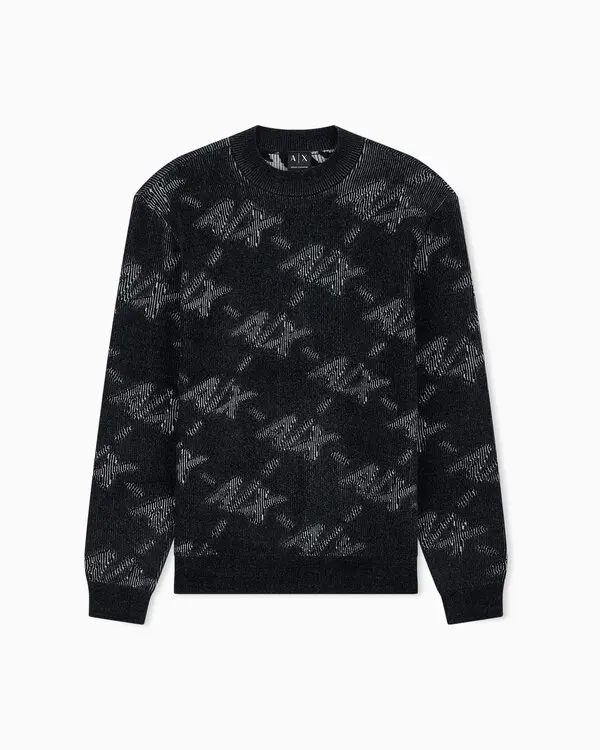 Armani Exchange Pullover In Viscose Blend - Black