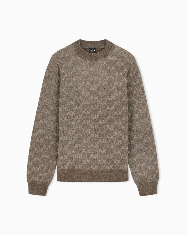Armani Exchange Pullover In Viscose Blend - Brown