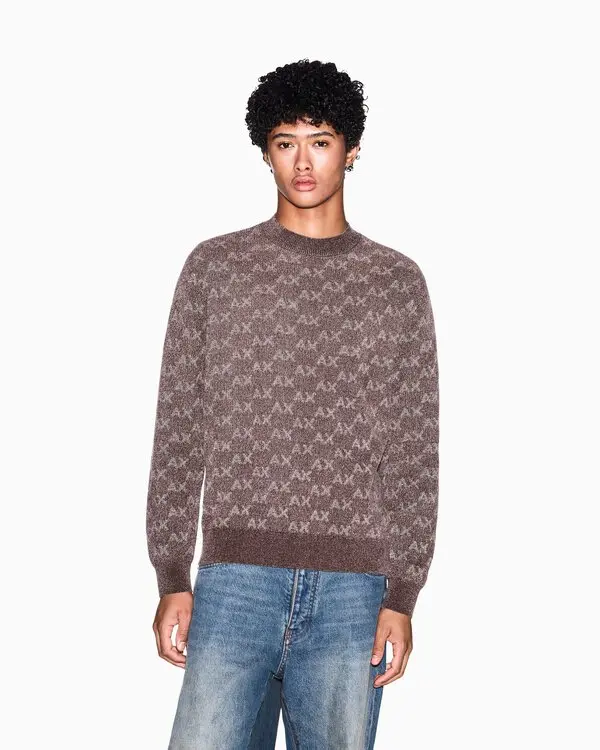 Armani Exchange Pullover In Viscose Blend - Brown