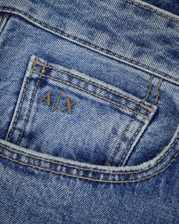 Armani Exchange Comfort Slim Fit 5-pocket Washed Denim