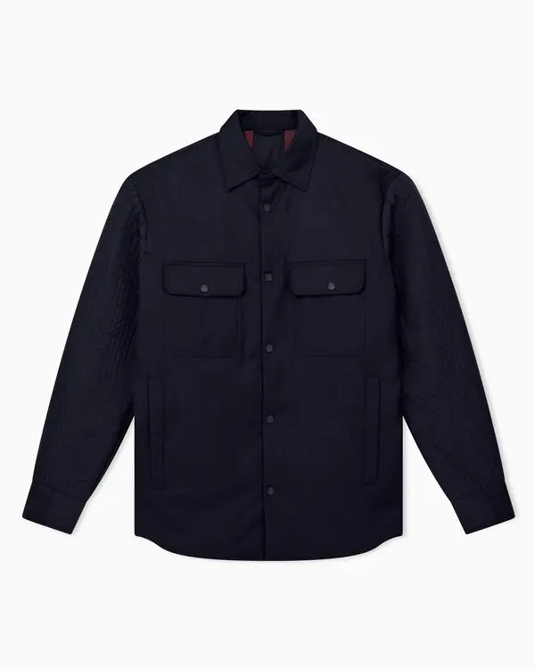 Armani Exchange Blouson Jacket In Stretch Viscose Blend