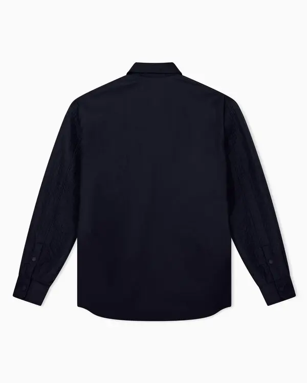 Armani Exchange Blouson Jacket In Stretch Viscose Blend