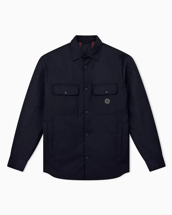 Armani Exchange Quilted Sleeve Shirt Jacket