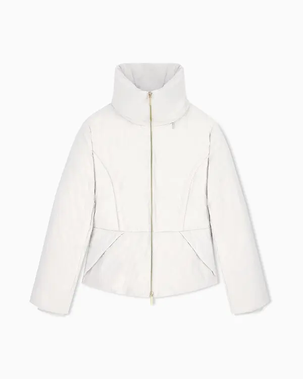 Armani Exchange Down Jacket In Crinkle Nylon