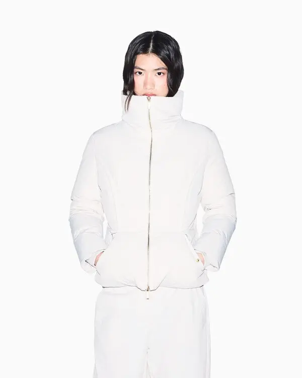 Armani Exchange Down Jacket In Crinkle Nylon