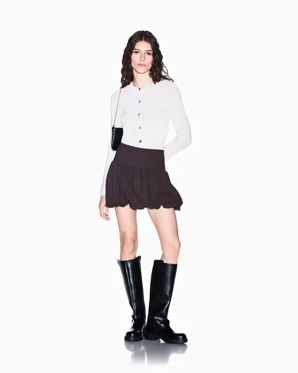 Armani Exchange Recycled Crepe Slim Fit Skirt