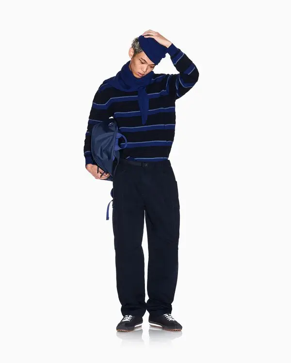 Armani Exchange Regular Fit Pullover In Virgin Wool And Cotton Blend