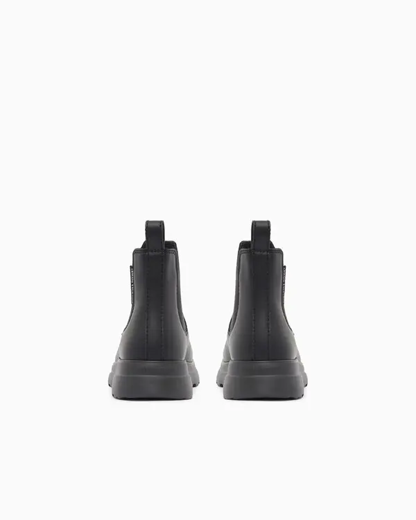 Armani Exchange Matte Action Leather Chelsea Boots
