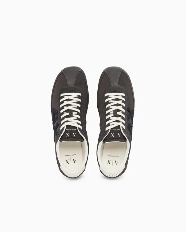 Armani Exchange Sneakers In Nylon And Suede