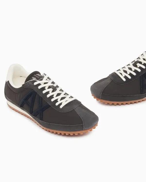 Armani Exchange Sneakers In Nylon And Suede