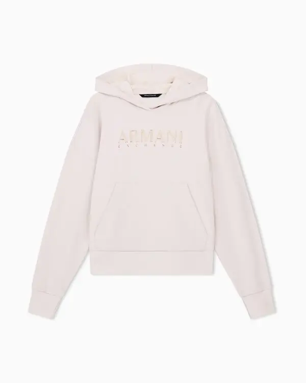 Armani Exchange Sweatshirt In Stretch Viscose Scuba - Beige