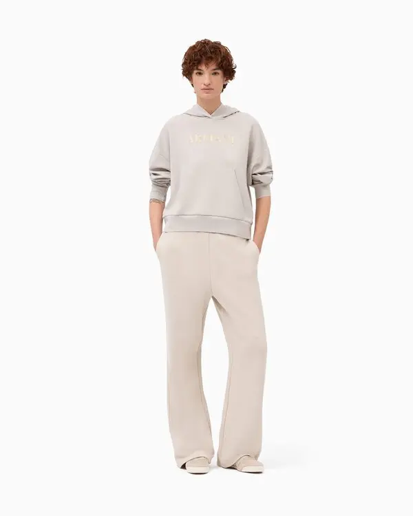 Armani Exchange Sweatshirt In Stretch Viscose Scuba - Beige