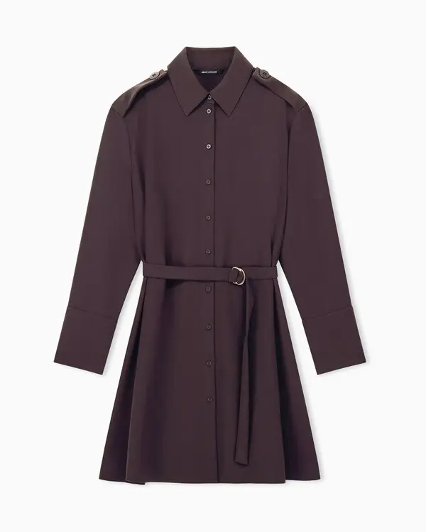 Armani Exchange Regular Fit Dress In Recycled Crepe
