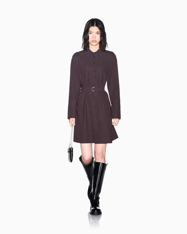 Armani Exchange Regular Fit Dress In Recycled Crepe