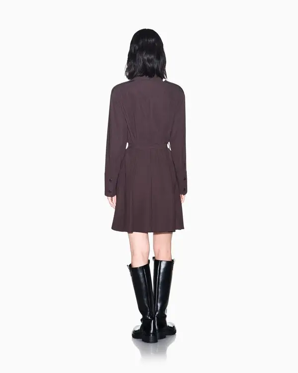 Armani Exchange Regular Fit Dress In Recycled Crepe