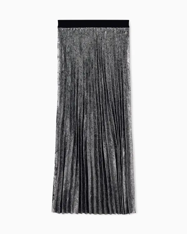 Armani Exchange Pleated Crinkle Skirt