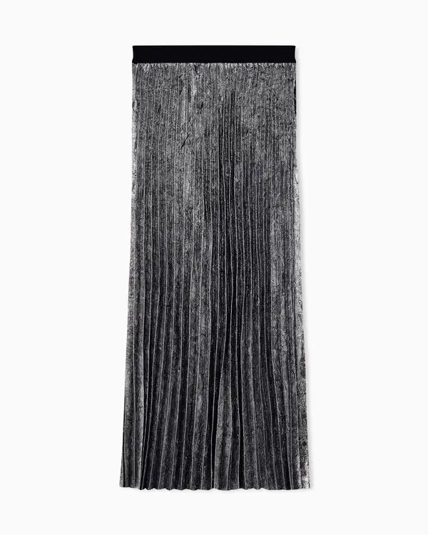 Armani Exchange Pleated Crinkle Skirt