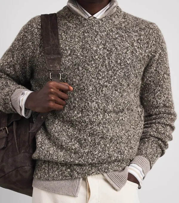 FIORONI CASHMERE Cashmere Bouclé Crew-neck Sweater