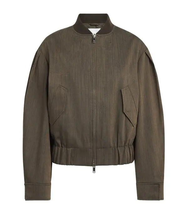 GANNI Wool Bomber Jacket
