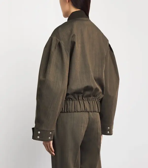 GANNI Wool Bomber Jacket